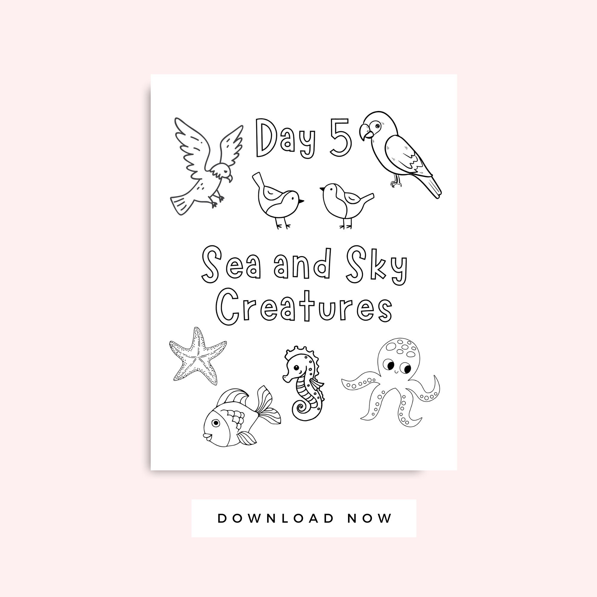 Creation Days Coloring Pages, 7 Days of Creation Preschool Activities ...