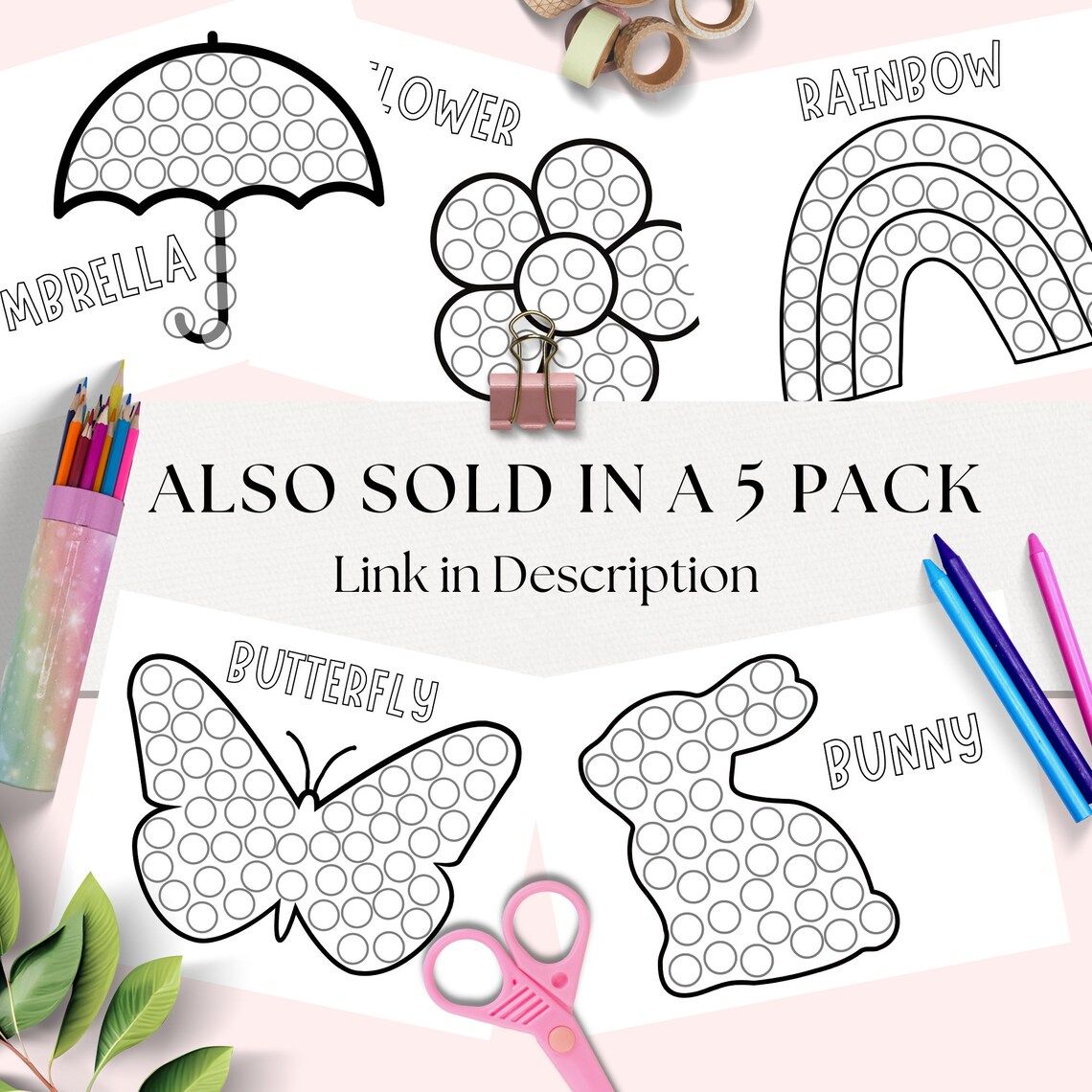 Spring Dot Marker Activity, 1 Page Butterfly Do a Dot, Spring Printable ...