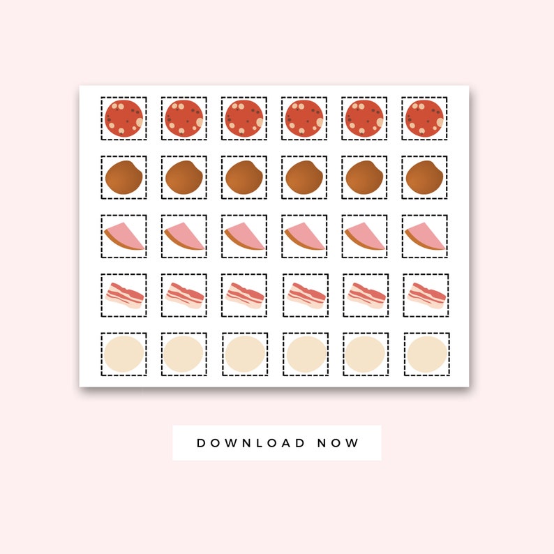 Toddler Pizza Activity, Printable Preschool Build a Pizza Craft ...