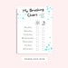 Kids Tooth Brushing Chart Printable, Dental Health for Preschool ...