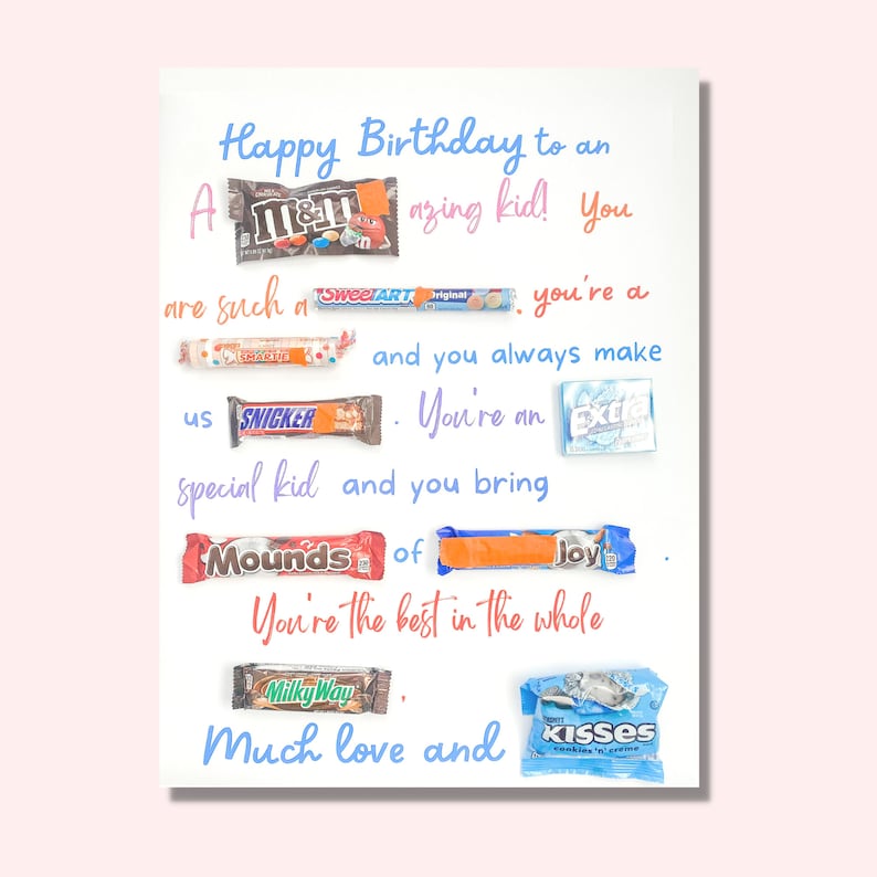 CUSTOM ORDER: Candy Bar Poster, Candy Bar Card, Minimal Changes (name ...
