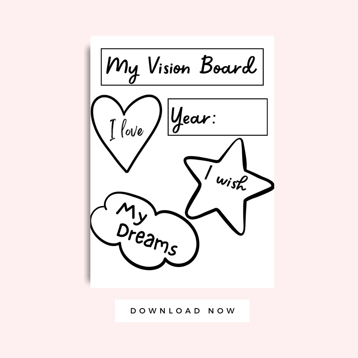 Vision Board Kit for Kids, Kid Vision Board Activity for Kids, Kid ...