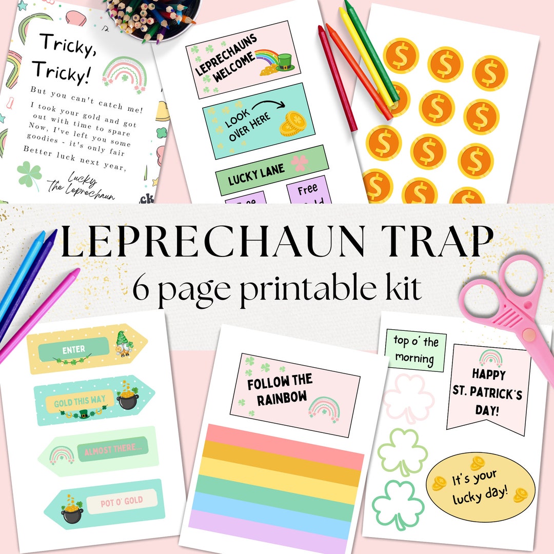 Leprechaun Trap Printable Kit, Leprechaun Letter for Kids Printable ...