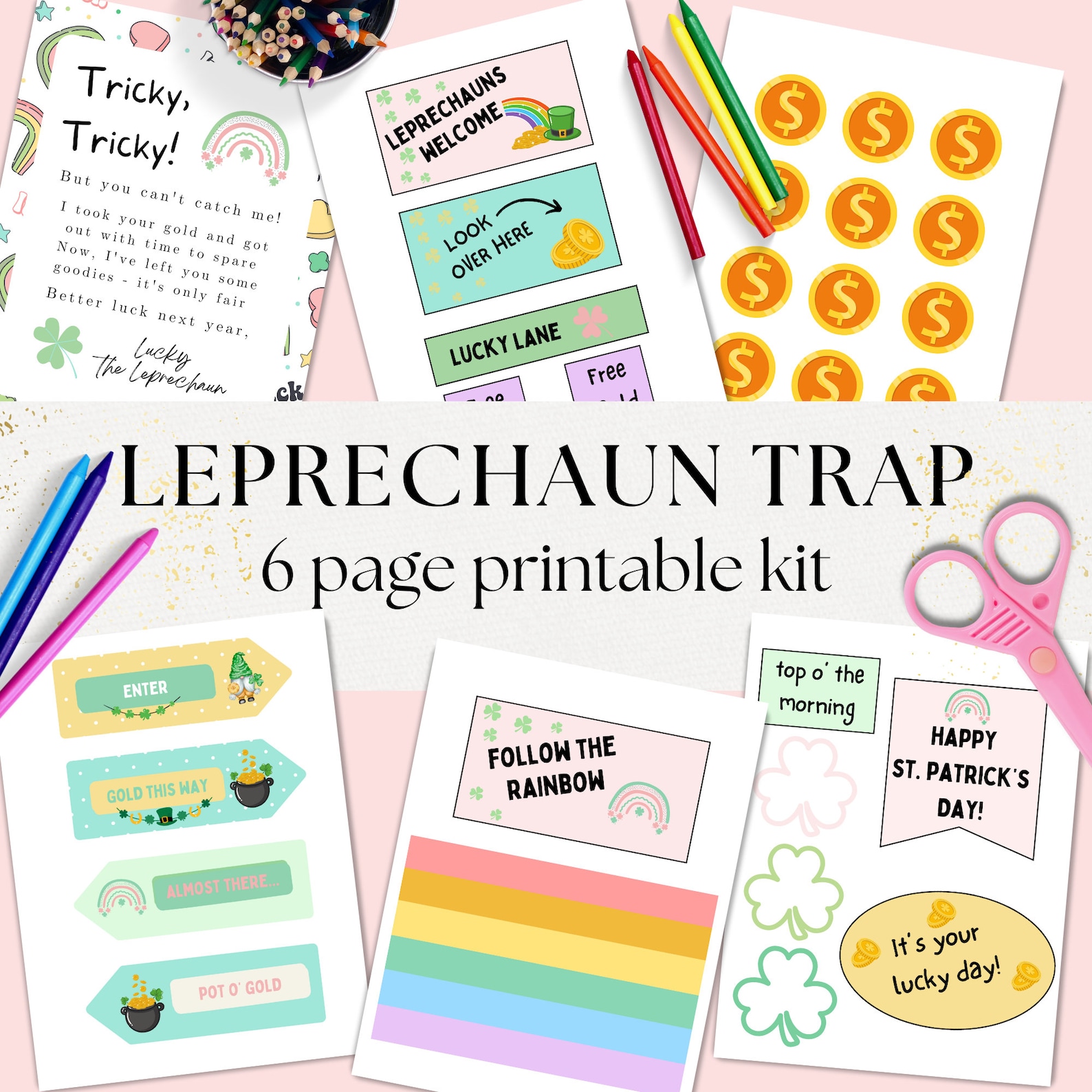 Leprechaun Trap Printable Kit, Leprechaun Letter for Kids Printable ...