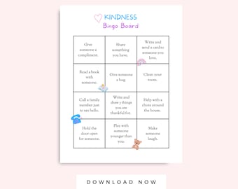 Random Acts of Kindness Bingo - Etsy