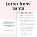 Santa Letter for Kids Printable, Printable Card From Santa for Kids on ...