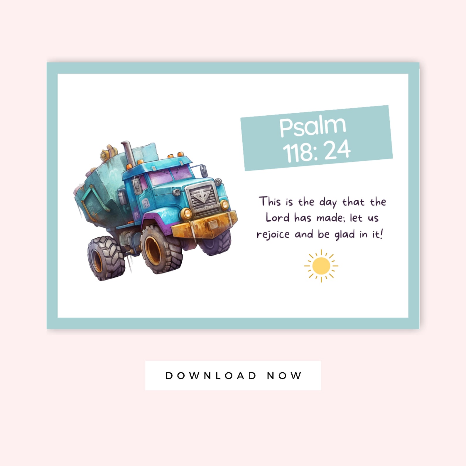 Lunch Box Notes for Kids Dump Truck, Bible Verse Cards Printable ...