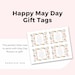 Happy May Day Printable Cards, May Day Notes, May Day Flower Gift Tag ...