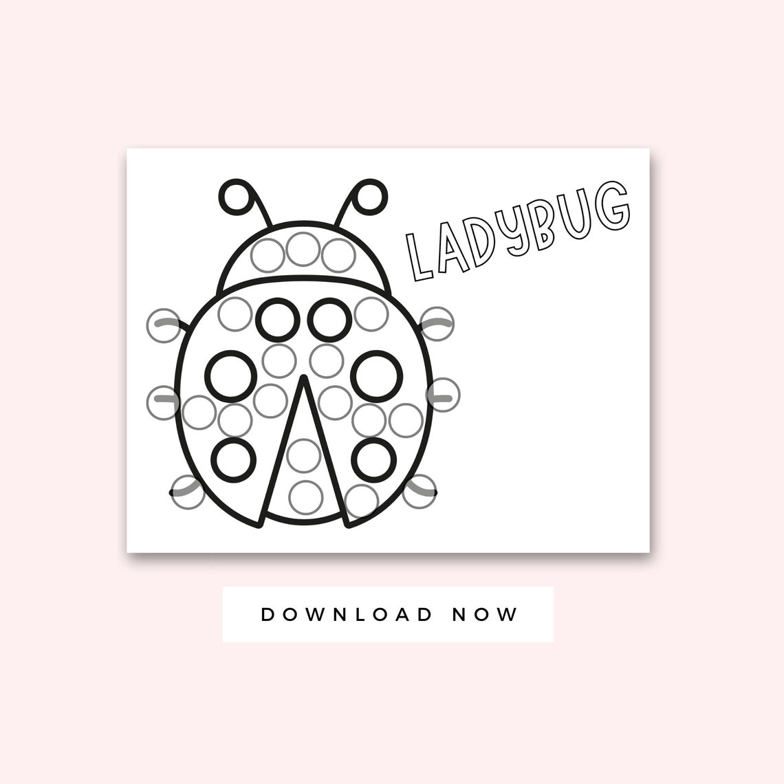 Ladybug Dot Marker Activity, Do a Dot Printables for Kids, Preschool ...