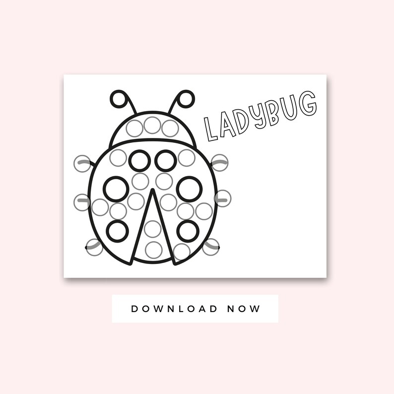 Ladybug Dot Marker Activity, Do a Dot Printables for Kids, Preschool ...