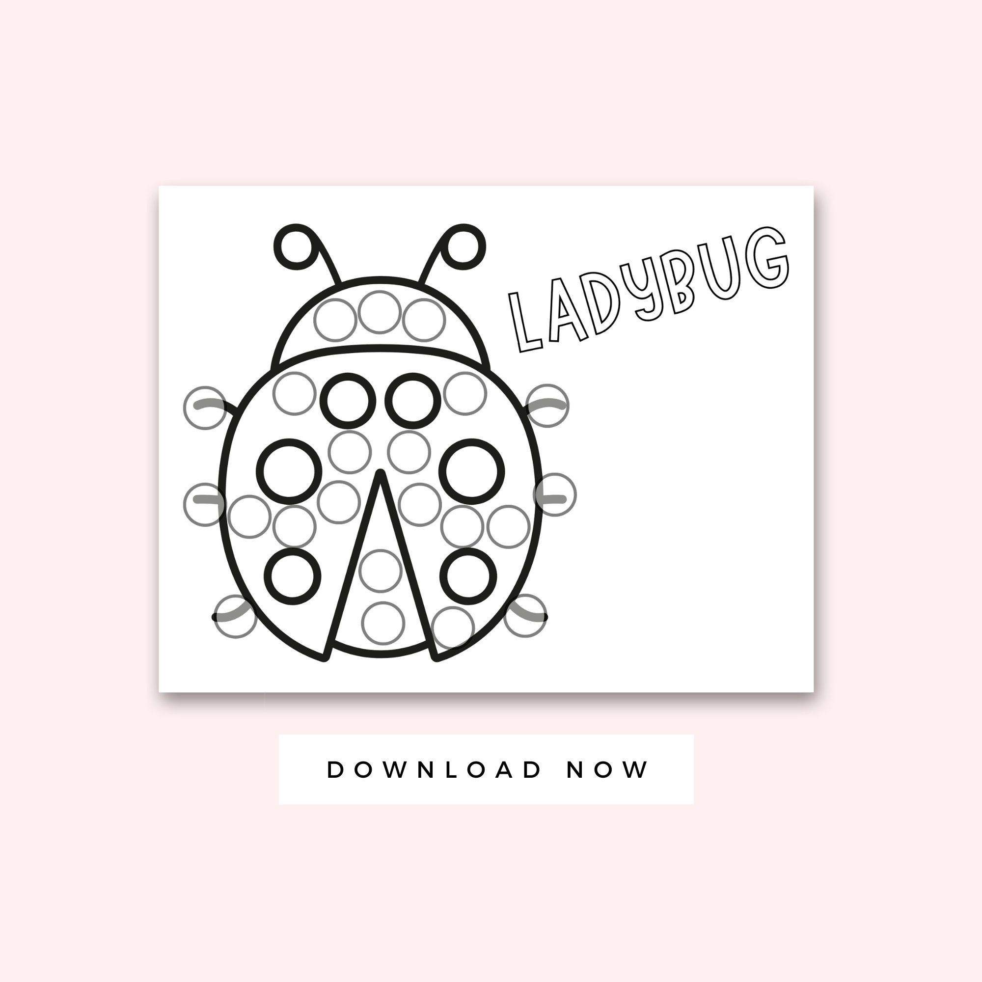 Ladybug Dot Marker Activity, Do a Dot Printables for Kids, Preschool ...