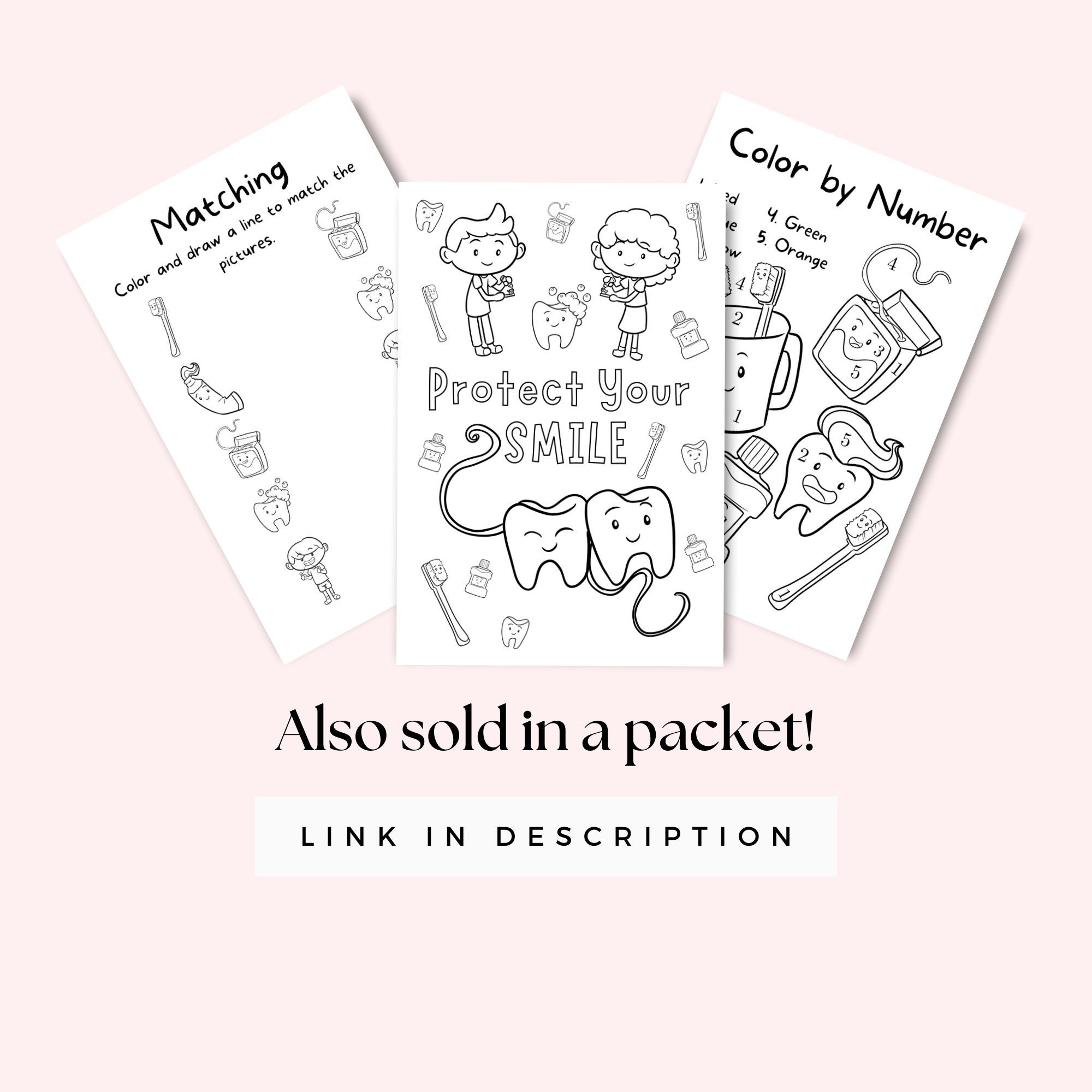 Preschool Dental Health Printable Activity, Kid Coloring Pages, Dentist ...