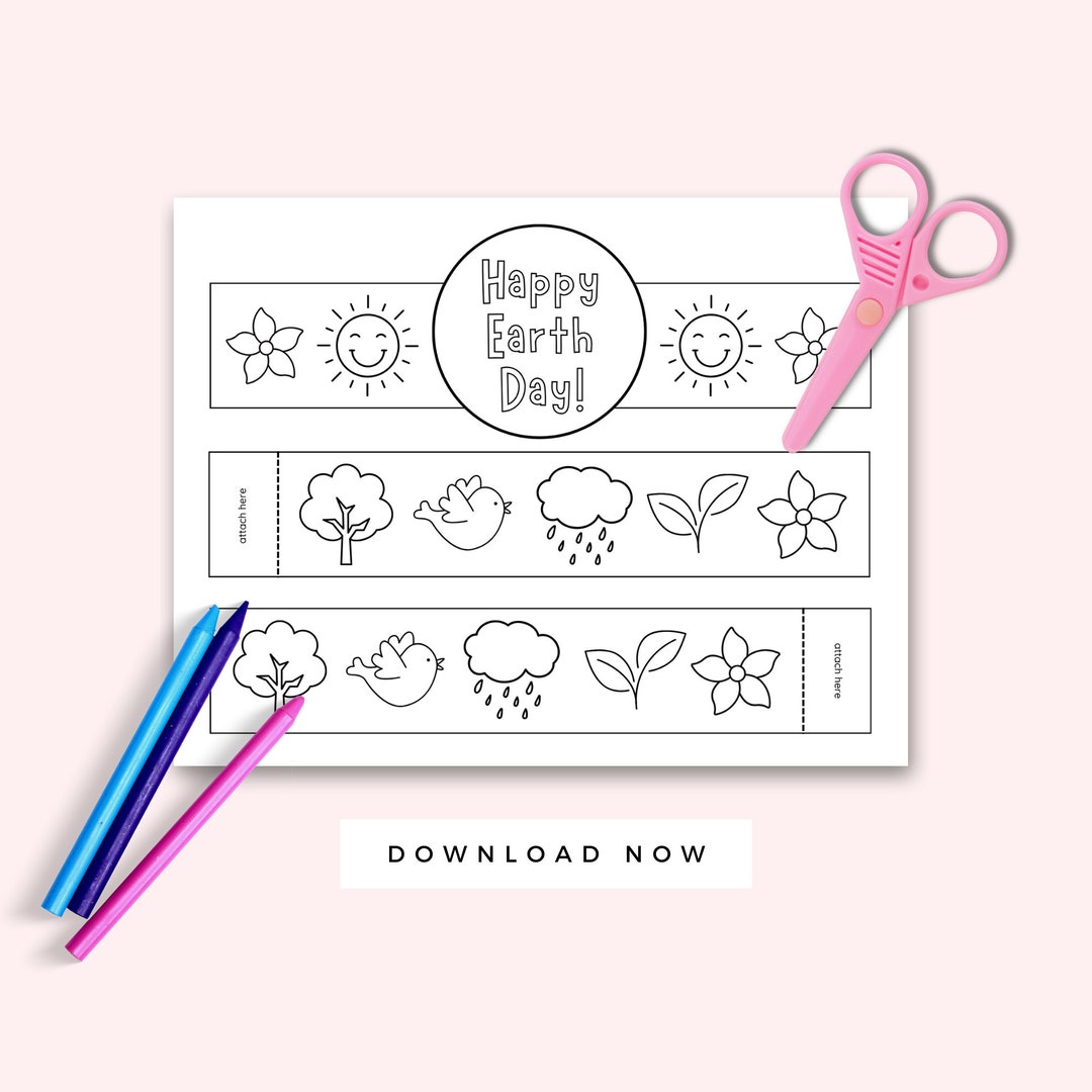 Happy Earth Day Crown for Kids, Earth Day Printable Activity for ...