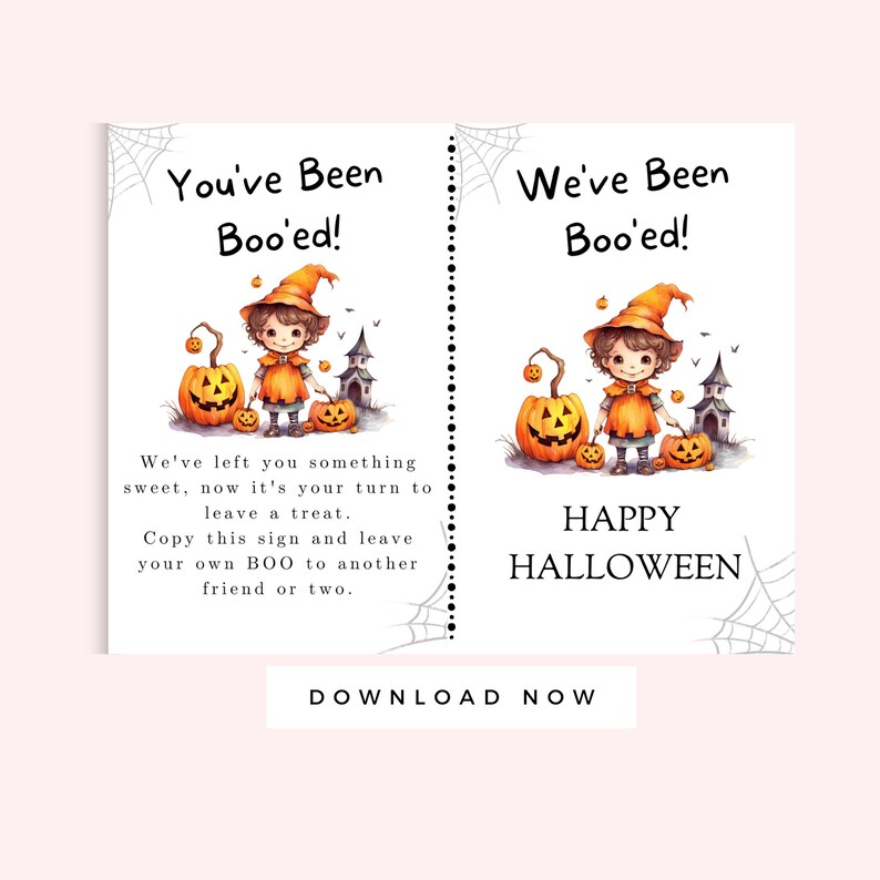 Halloween Boo Basket Printable Letters, You've Been Booed Cards, Trick ...