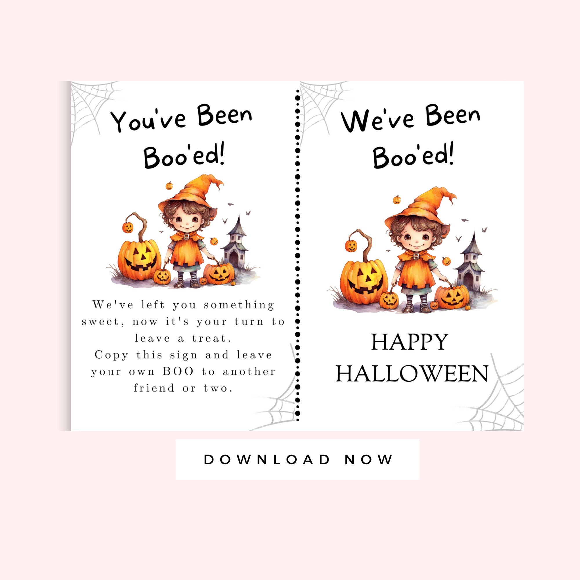Halloween Boo Basket Printable Letters, You've Been Booed Cards, Trick ...