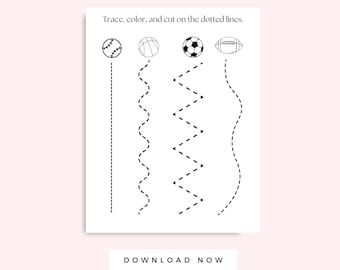 Preschool Scissor Skills Printable Worksheet Black and White Animals ...