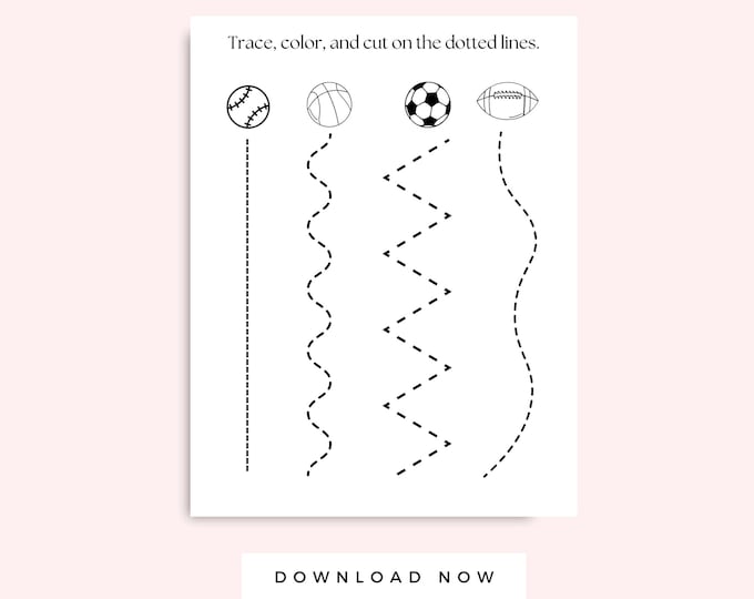 Prek Scissor Skills Printable - Cut and Paste Activity Pages for ...