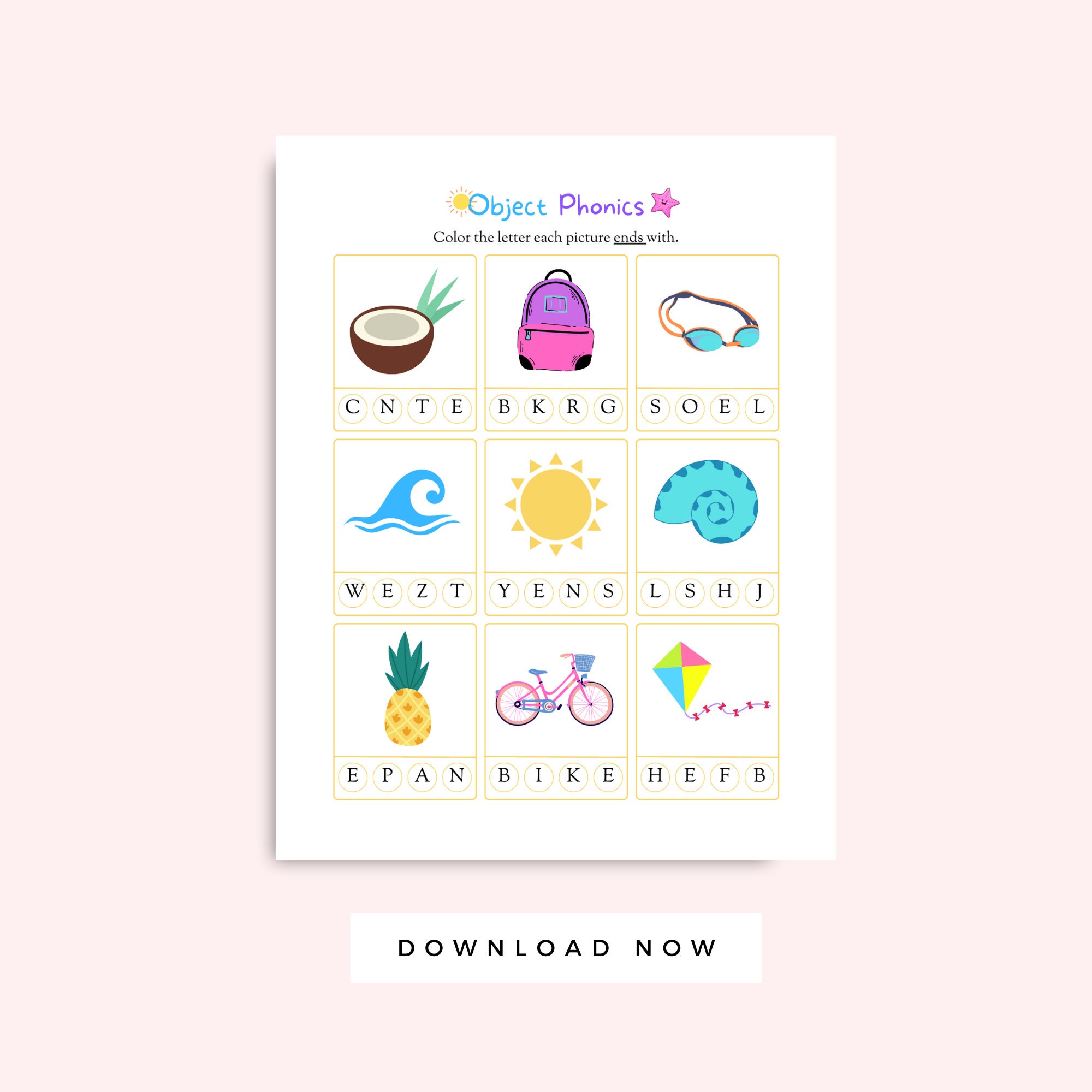 Summer Themed Word Activities for Kids 16 Page Printable, Word Search ...