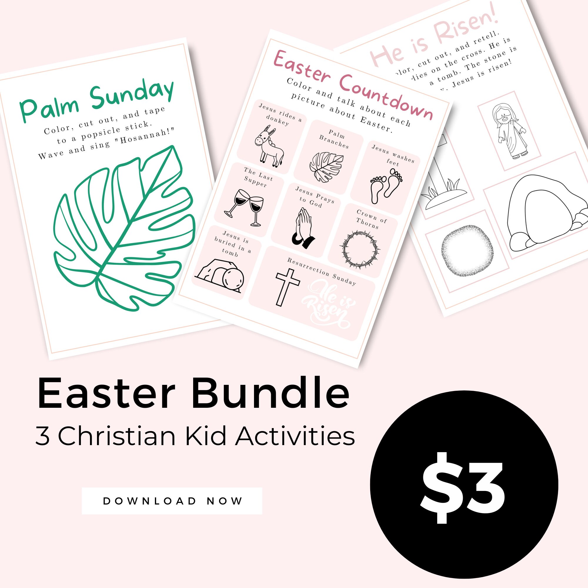 Christian Easter Activities for Kids, Religious Easter Printables for ...