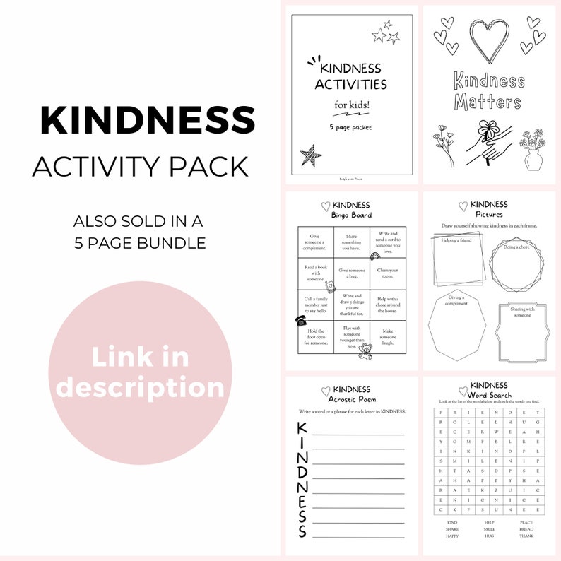 Kindness Activity for Kids Printable Bingo Board, Friendship Activity ...