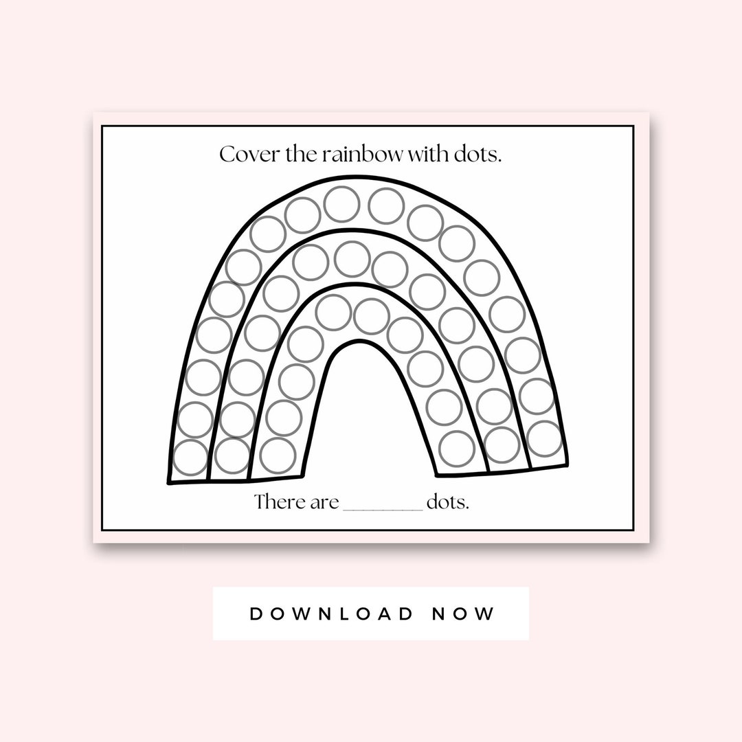 Rainbow Do a Dot, Saint Patrick's Day Kid Activities, Printable ...