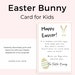 Easter Bunny Letter for Kids Printable Muted Color, Easter Kid Activity ...