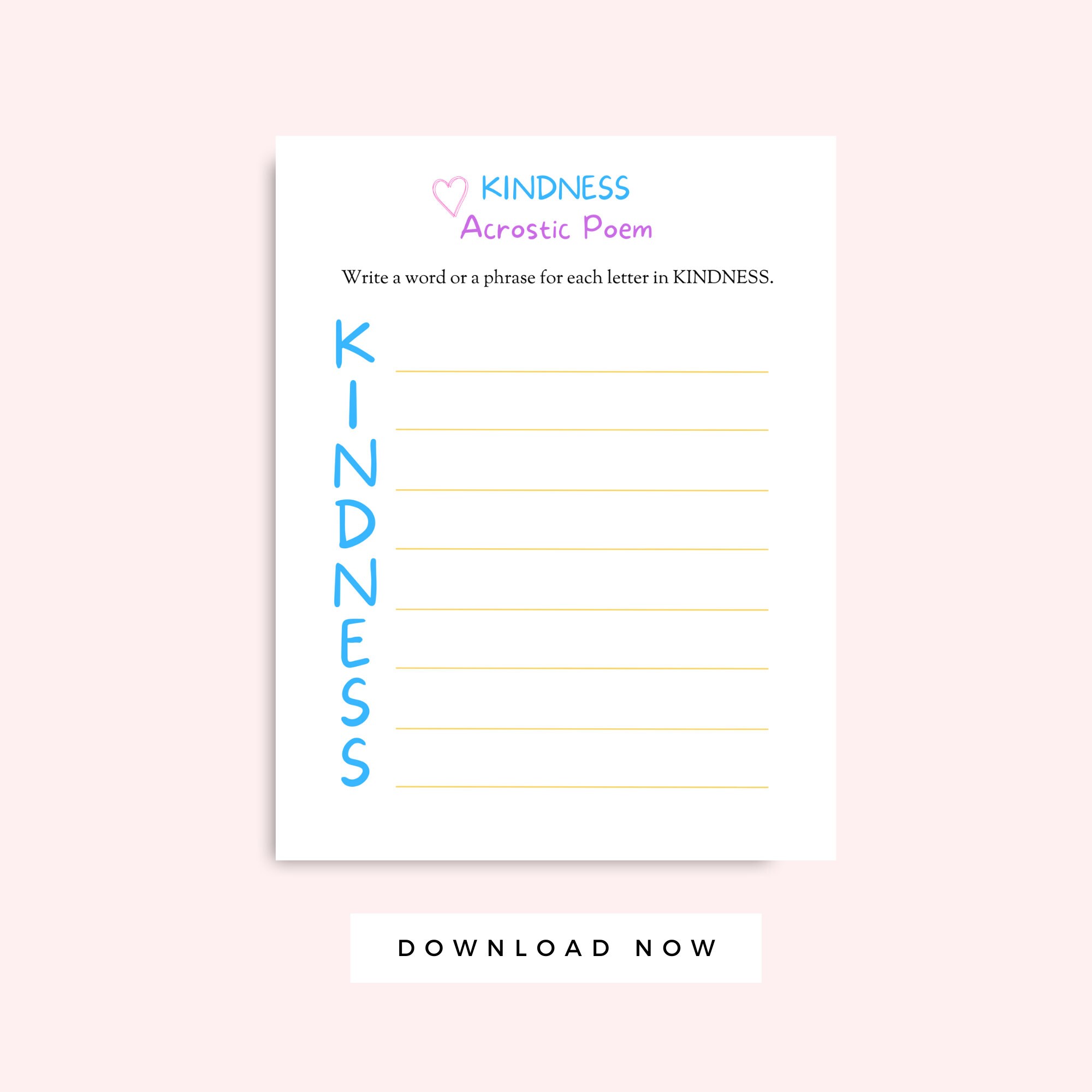 Kindness Activities for Kids Printable Packet, Random Acts of Kindness ...