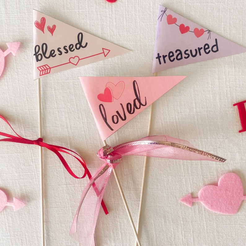 Christian Valentine's Day Pennant Printables, Valentine Photo Props ...
