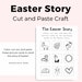 Easter Story Color Cut and Paste Craft for Kids, Printable Holy Week ...