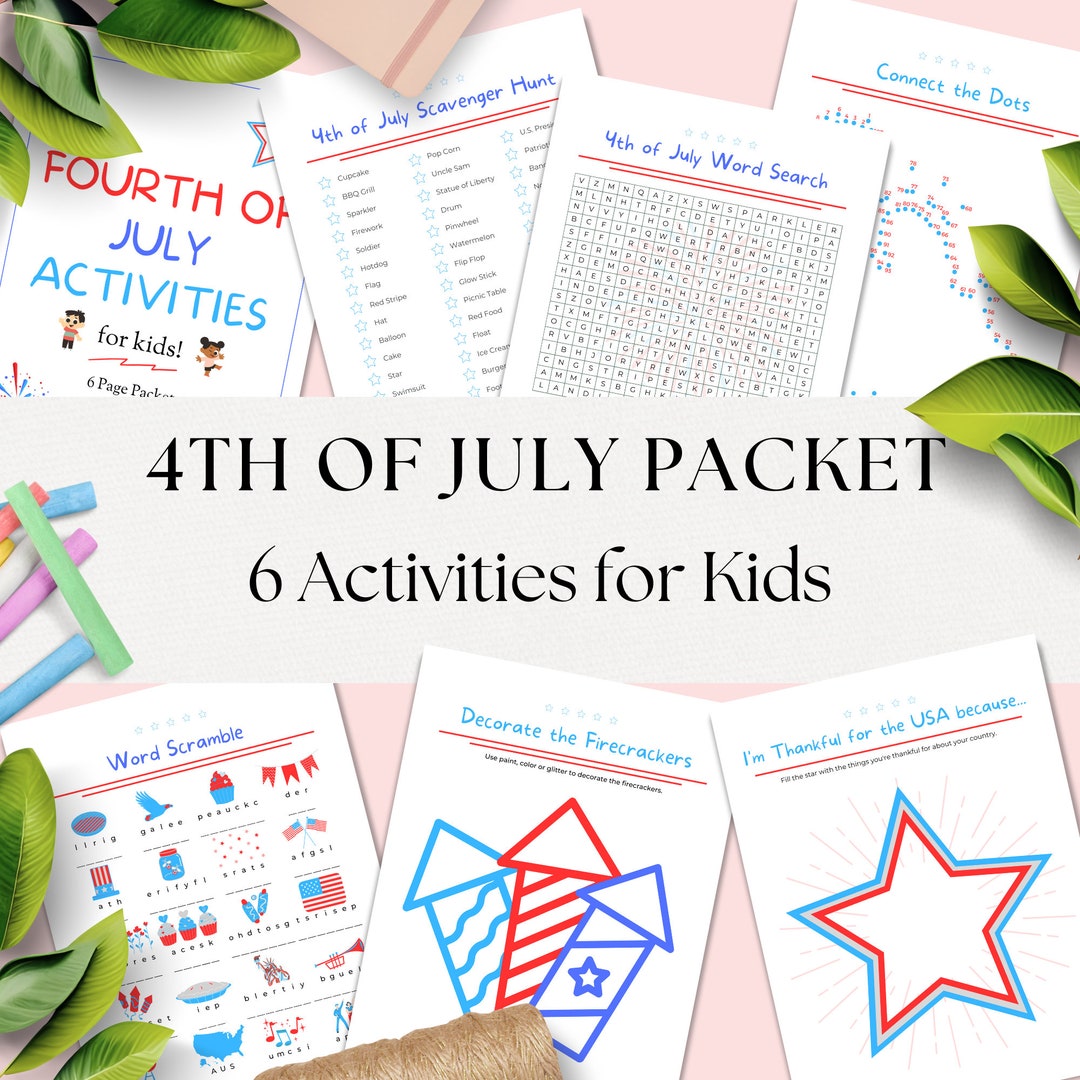 Fourth of July Printable Activities for Kids, America Independence Day ...