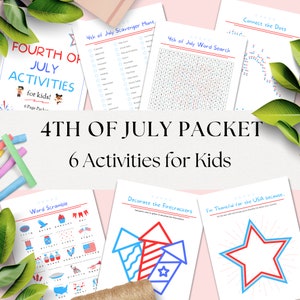 Fourth of July Printable Activities for Kids, America Independence Day ...