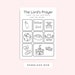 The Lords Prayer Activity, Printable Bible Verse Sunday School Activity ...