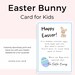 Easter Bunny Letter for Kids Printable Blue, Kid Activity for Easter ...