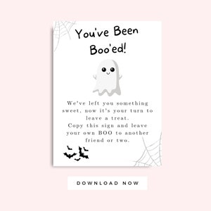 You've Been Booed Printable Letter Black and White, Halloween Boo ...