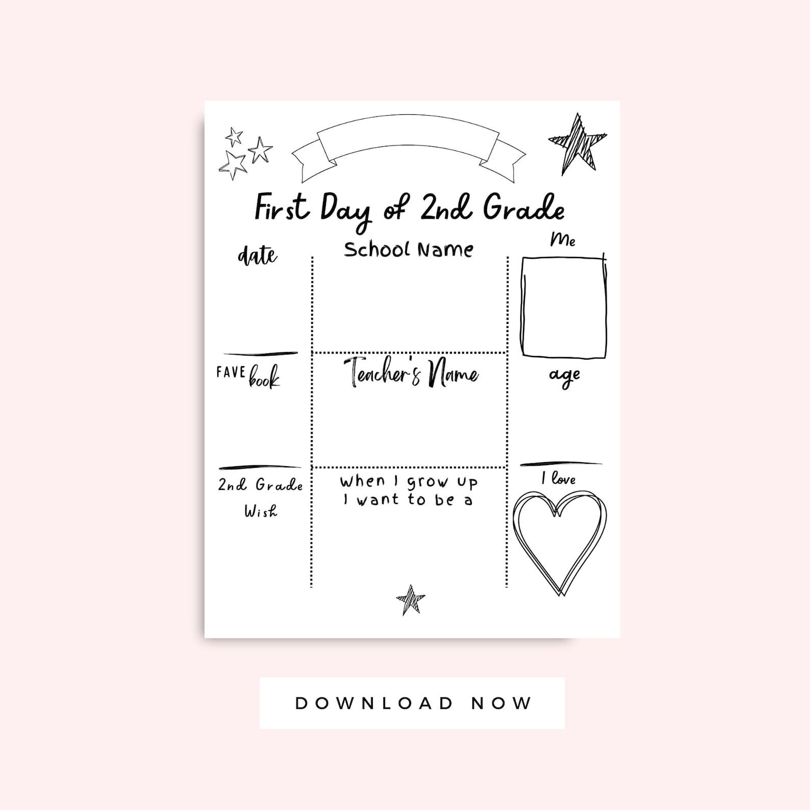 First Day of 2nd Grade Milestone Board, Back to School Sign for Kids, Classroom First Day ...