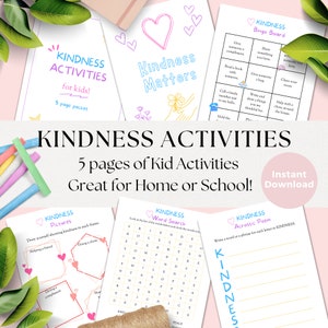 Kindness Activities for Kids Printable Packet, Random Acts of Kindness ...