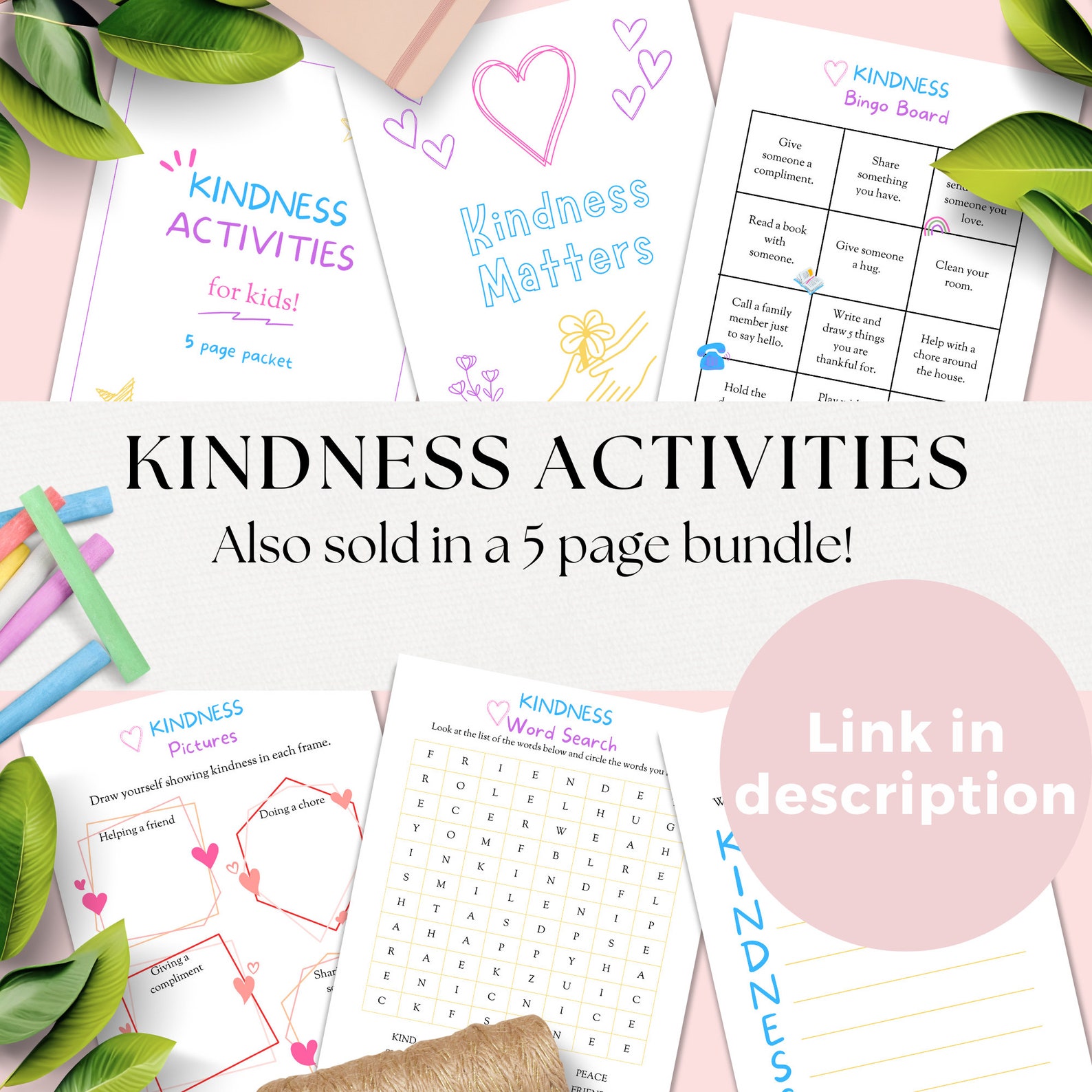 Kindness Activity for Kids Printable Acrostic Poem Template, Friendship ...
