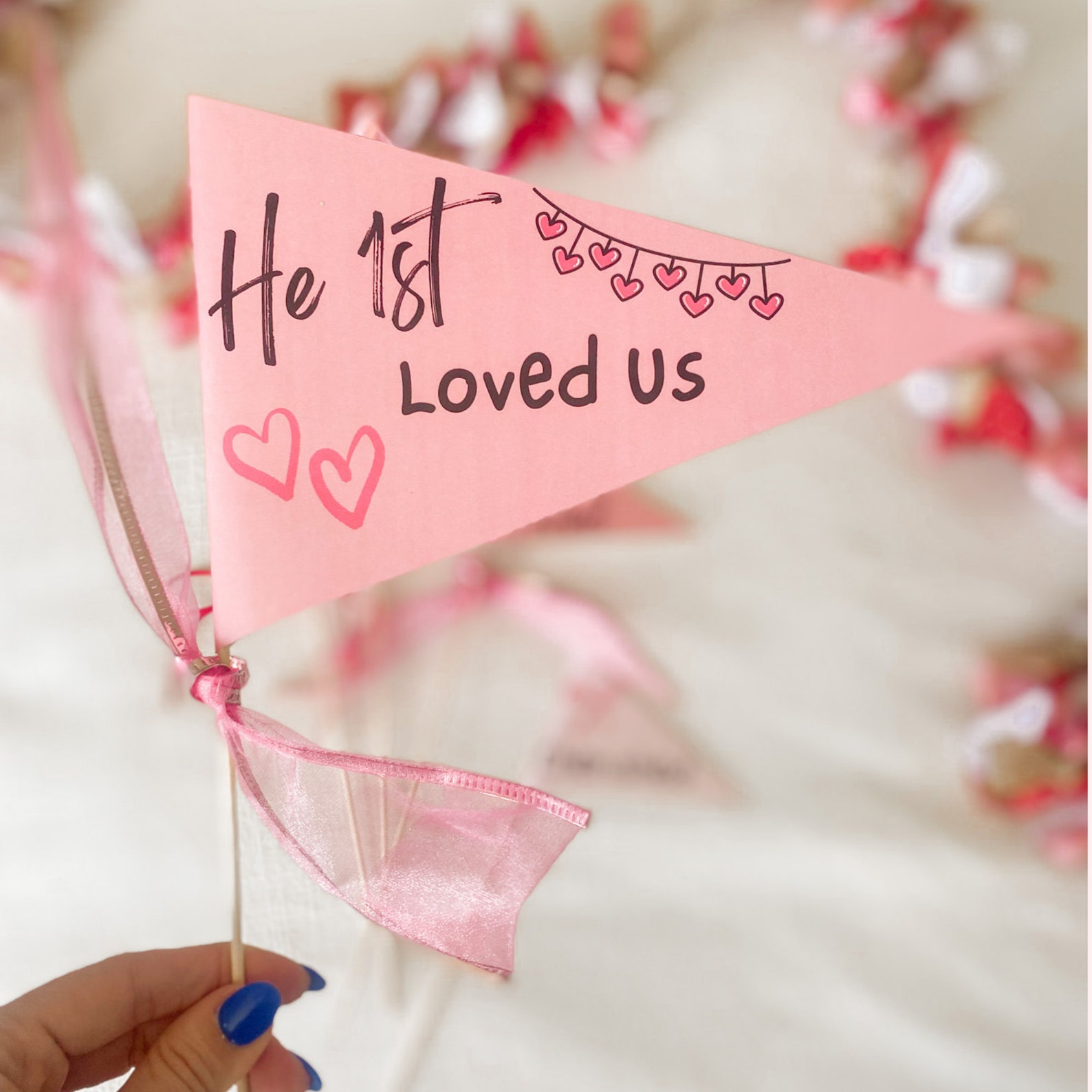 Christian Valentine's Day Pennant Printables, Valentine Photo Props ...