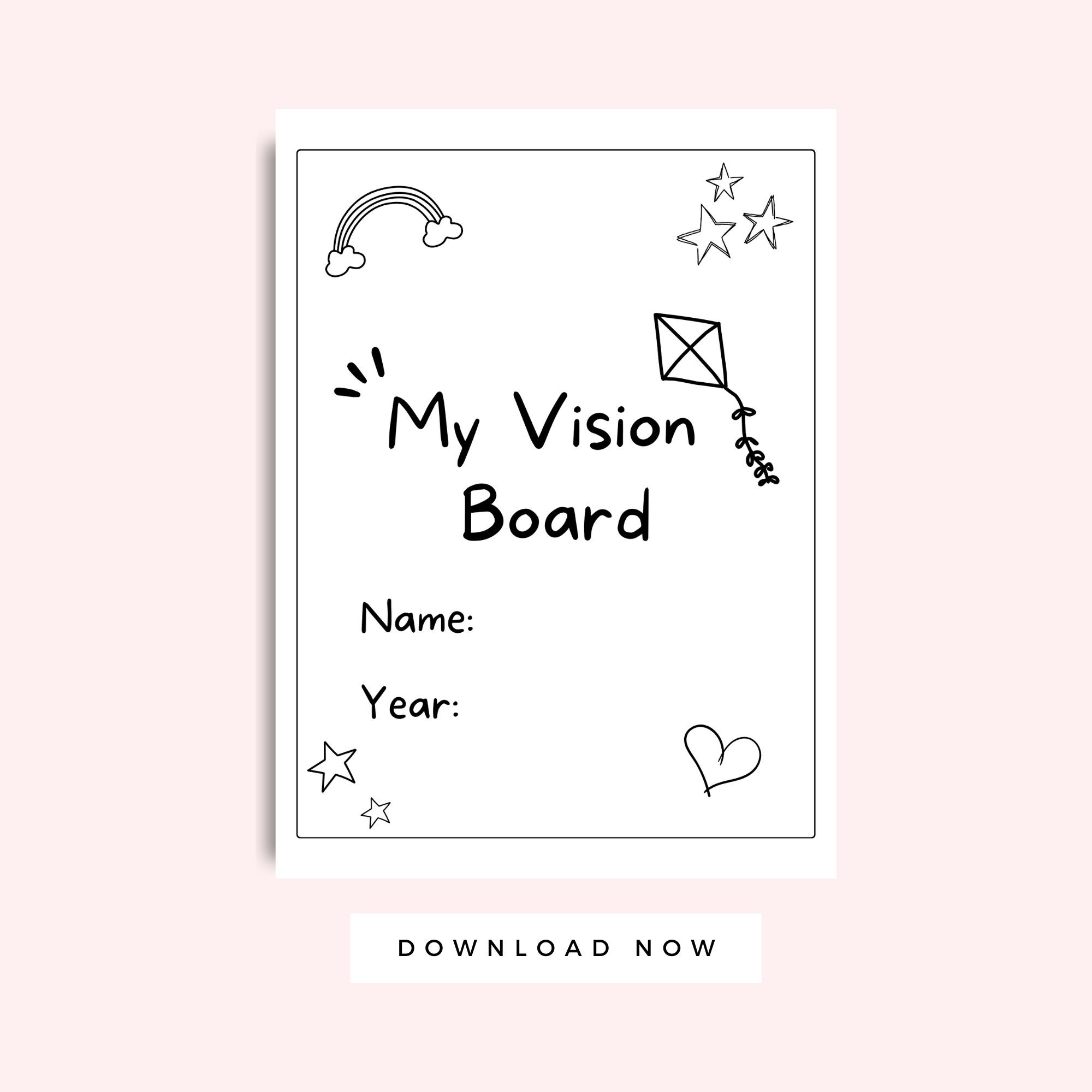 Vision Board Kit for Kids, Kid Vision Board Activity for Kids, Kid ...