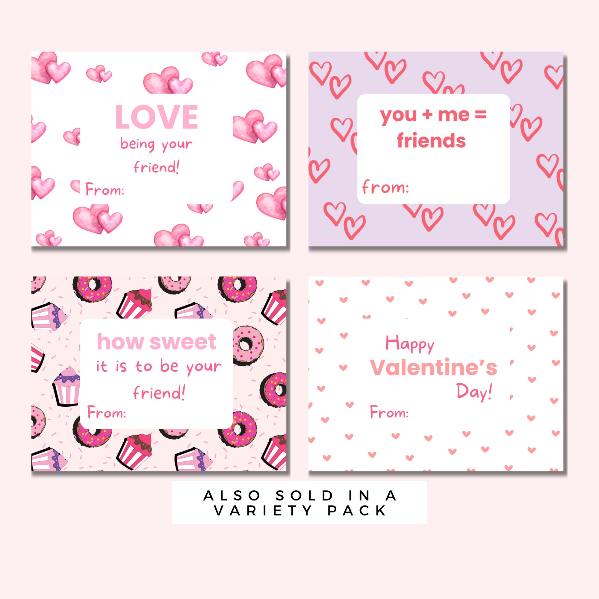 Happy Valentine's Day Card Printable, Instant Download Valentine's Day ...