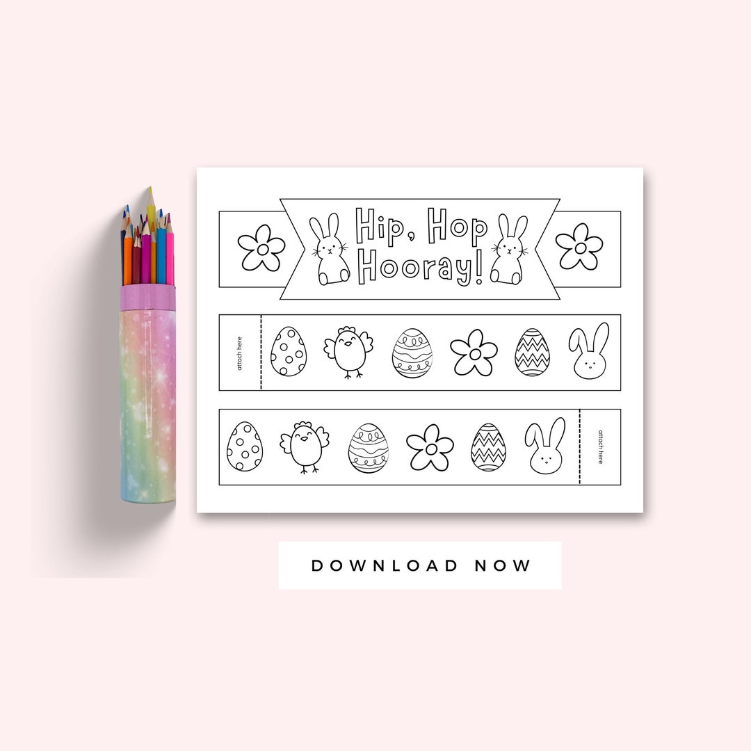 Hip Hop Hooray Easter Crown for Kids, Easter Printable Activity for ...