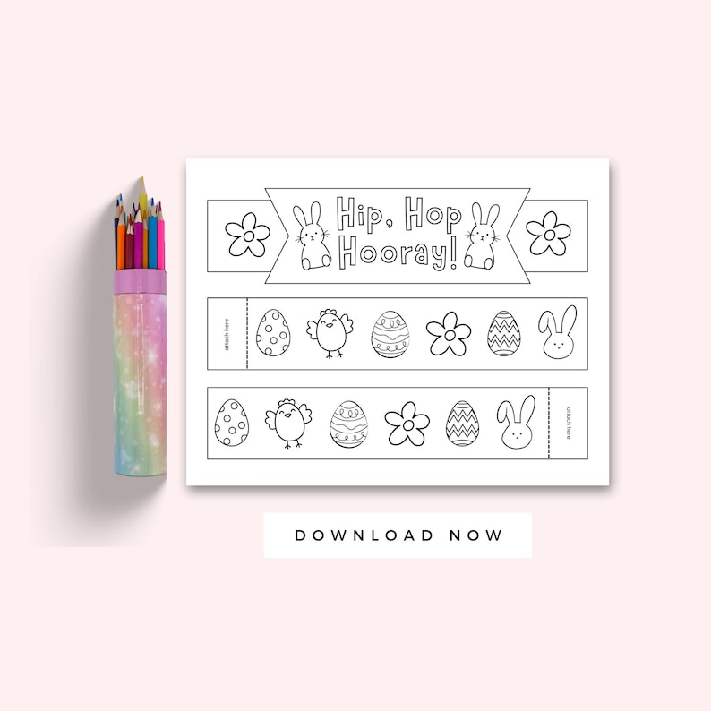 Hip Hop Hooray Easter Crown for Kids, Easter Printable Activity for ...