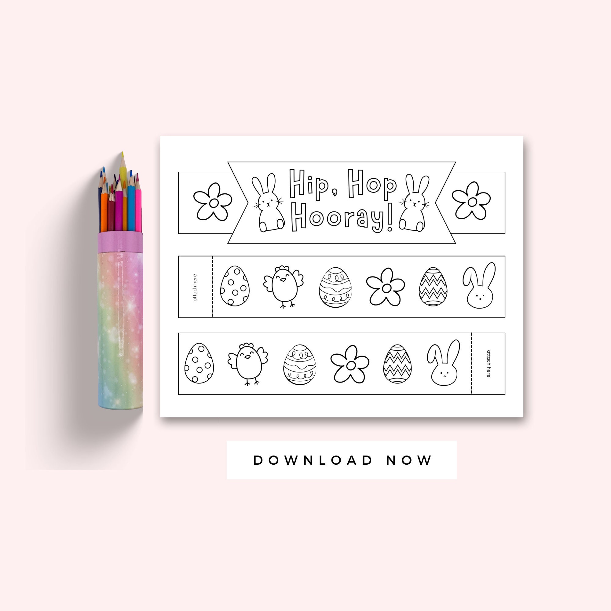 Hip Hop Hooray Easter Crown for Kids, Easter Printable Activity for ...