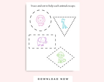 Cutting Activities for Preschool Printables, Scissor Skills Worksheet ...