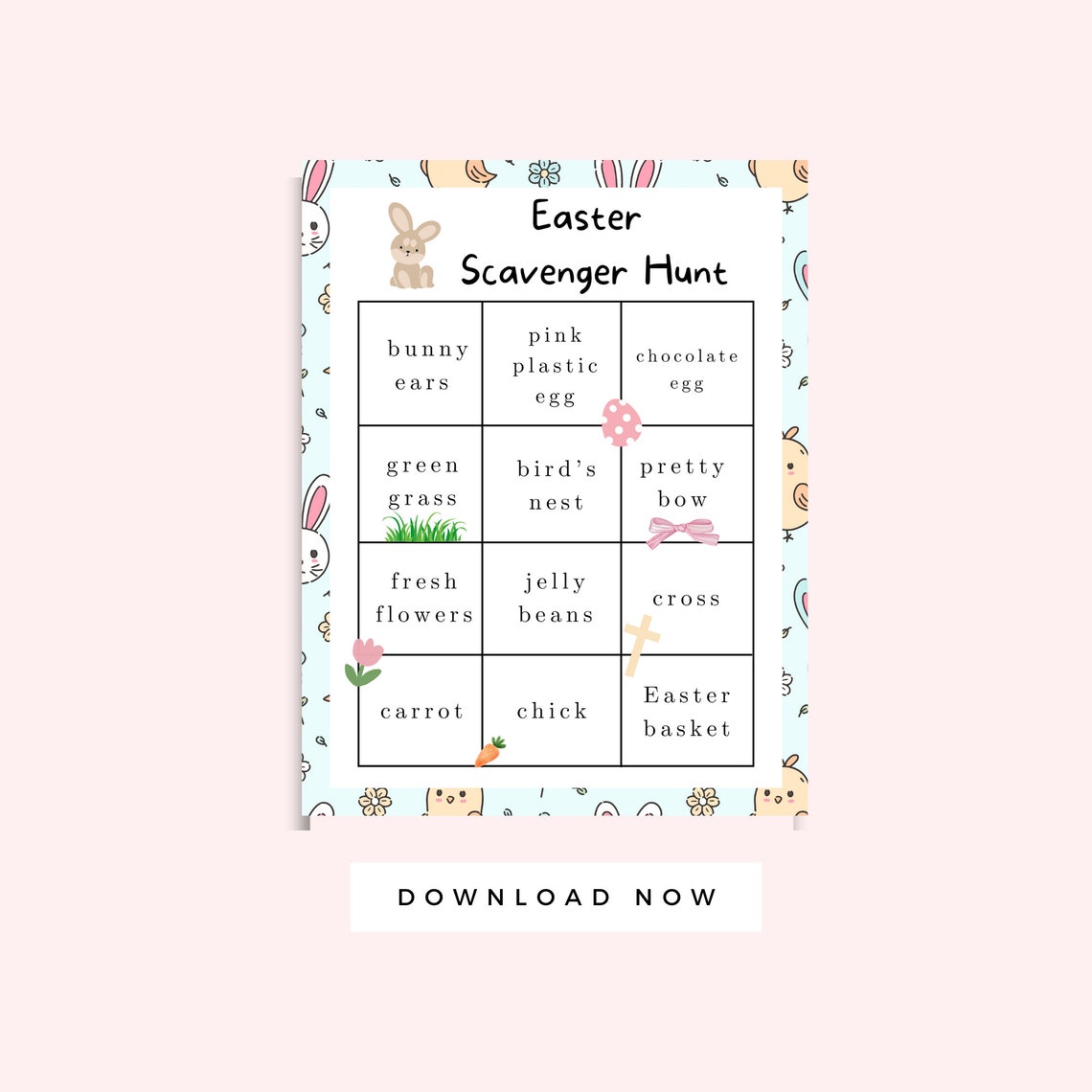 Printable Easter Bunny Letter for Kids, Easter Scavenger Hunt Kid ...