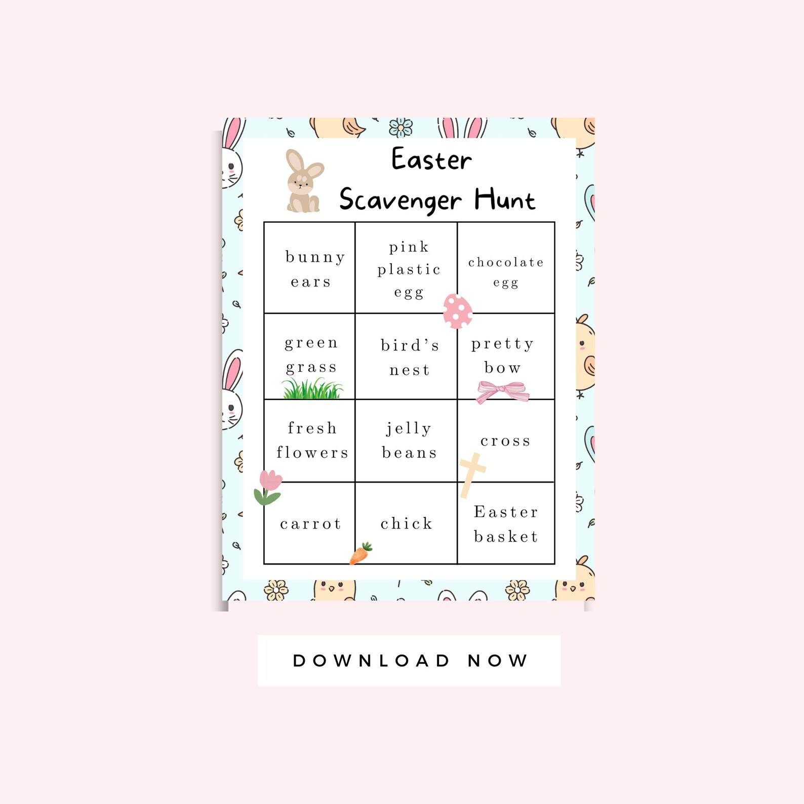 Printable Easter Bunny Letter for Kids, Easter Scavenger Hunt Kid ...