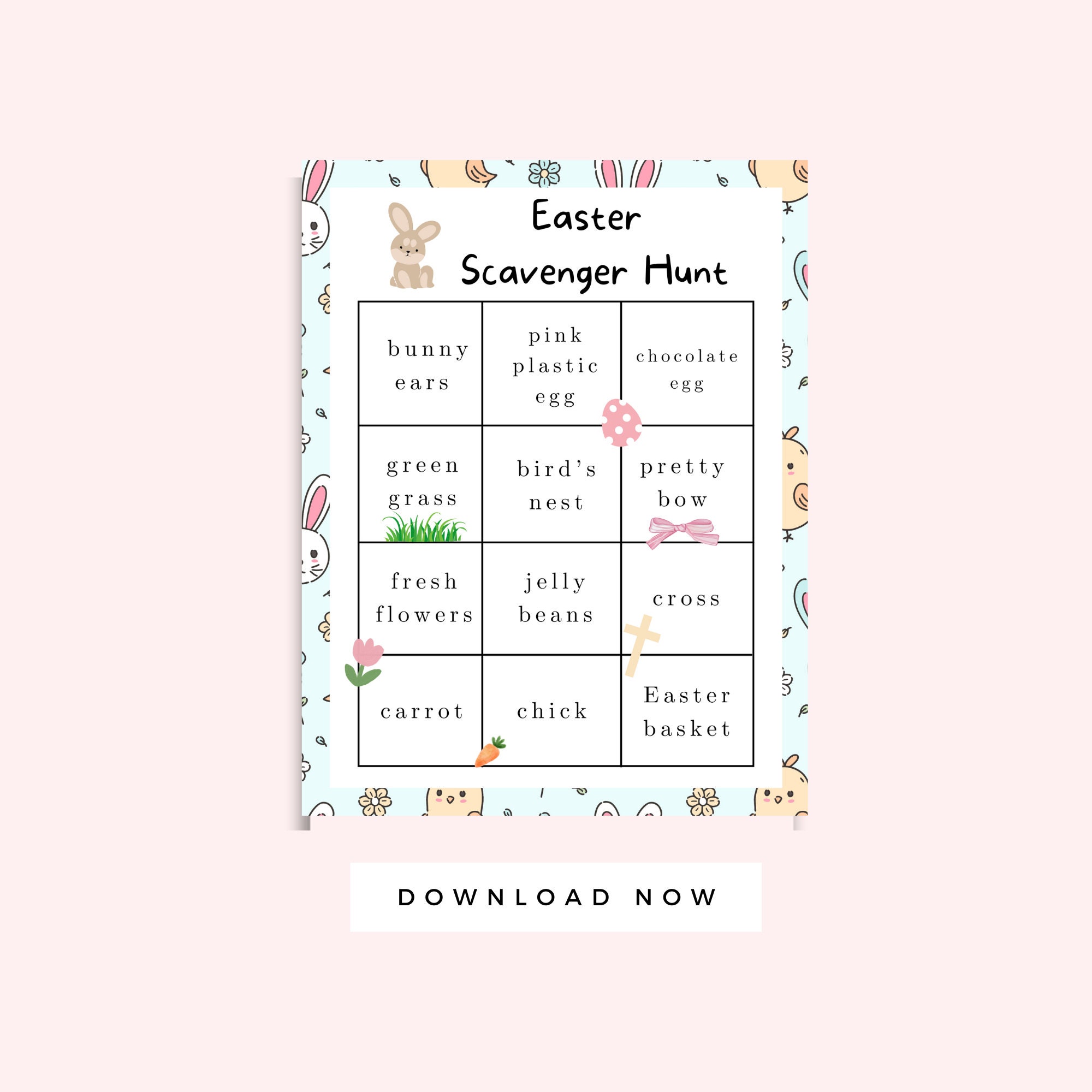 Printable Easter Bunny Letter for Kids, Easter Scavenger Hunt Kid ...
