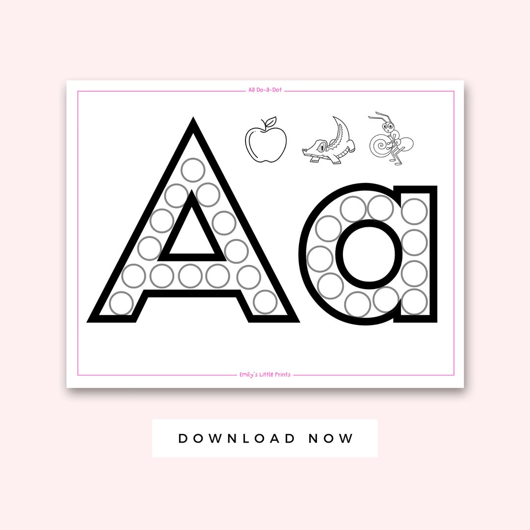 Alphabet Do a Dot Mat, Letter A Preschool Activities, Printable ...