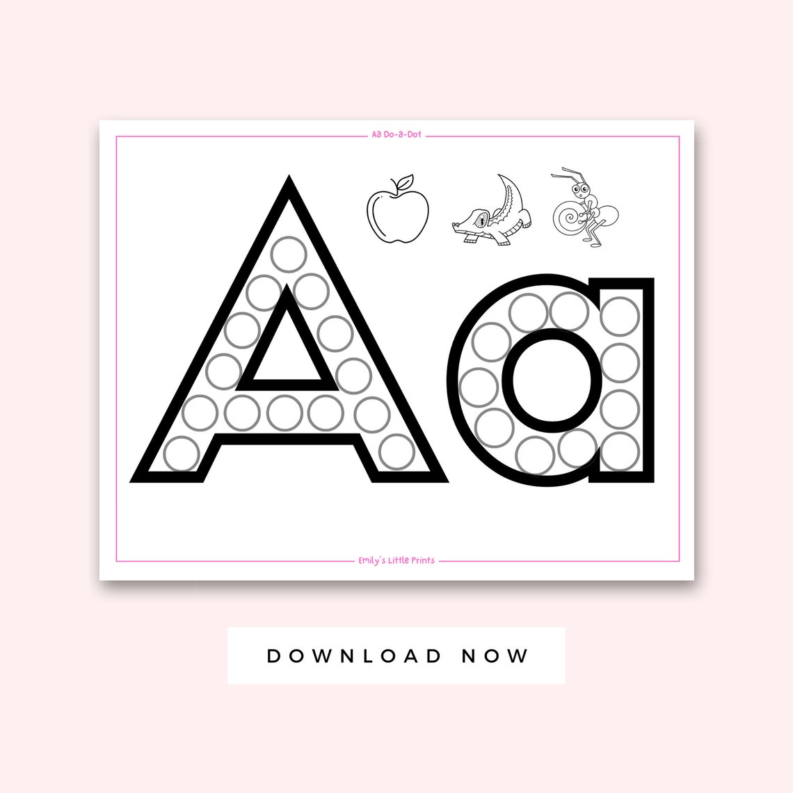 Alphabet Do a Dot Mat, Letter A Preschool Activities, Printable ...