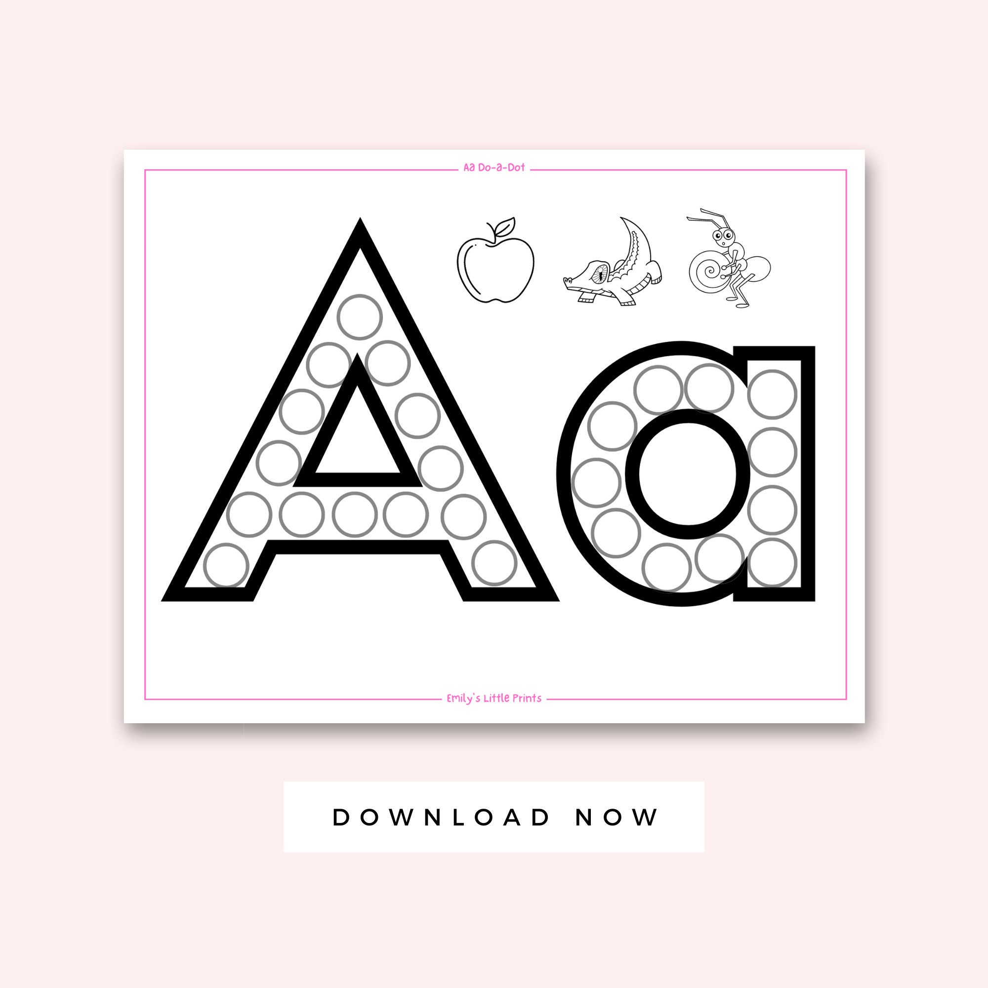 Alphabet Do a Dot Mat, Letter A Preschool Activities, Printable ...
